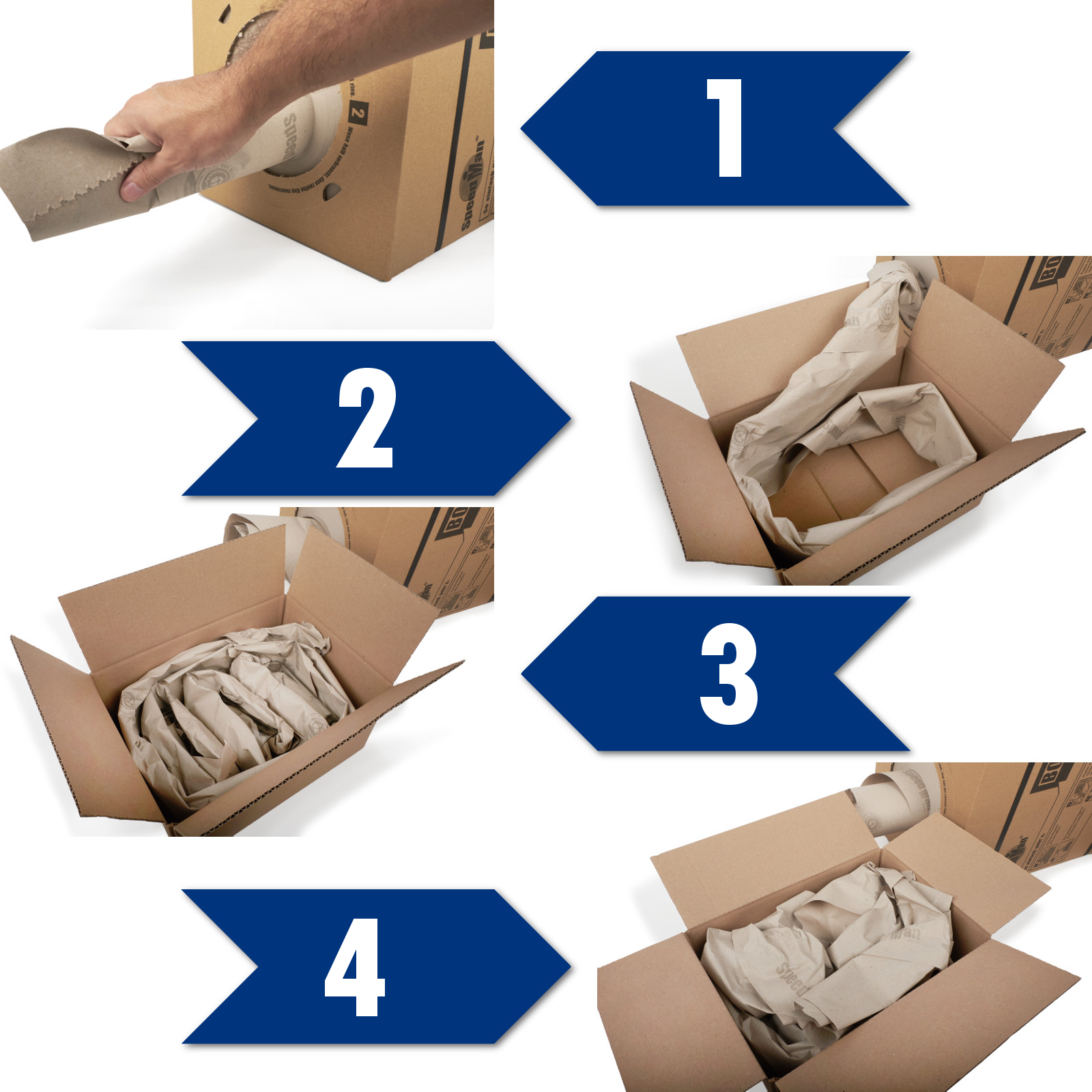 SpeedMan FORMPack Box Packpapier Schrenzpapier Stopfpapier Polster ...